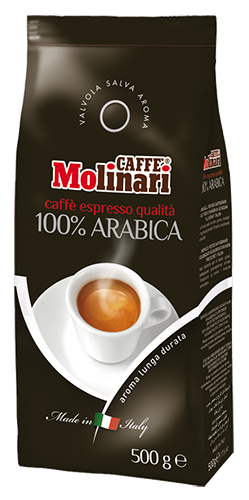 Molinari 100% Arabica coffee beans 500g - DeliCo - Coffee Online