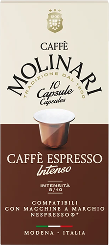 Molinari Caffè Espresso Intenso coffee capsules for Nespresso 10pcs ...